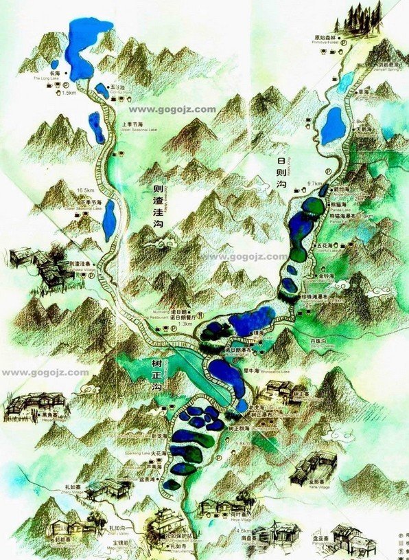 Jiuzhaigou Park Tips and map Tours – Jiuzhaigou, Sichuan Province ...